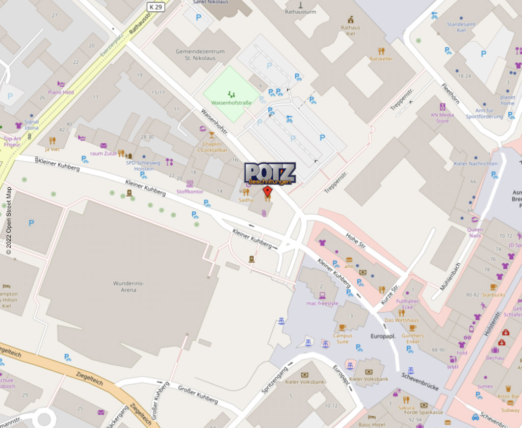 Kontakt - Potz-Beschriftungen